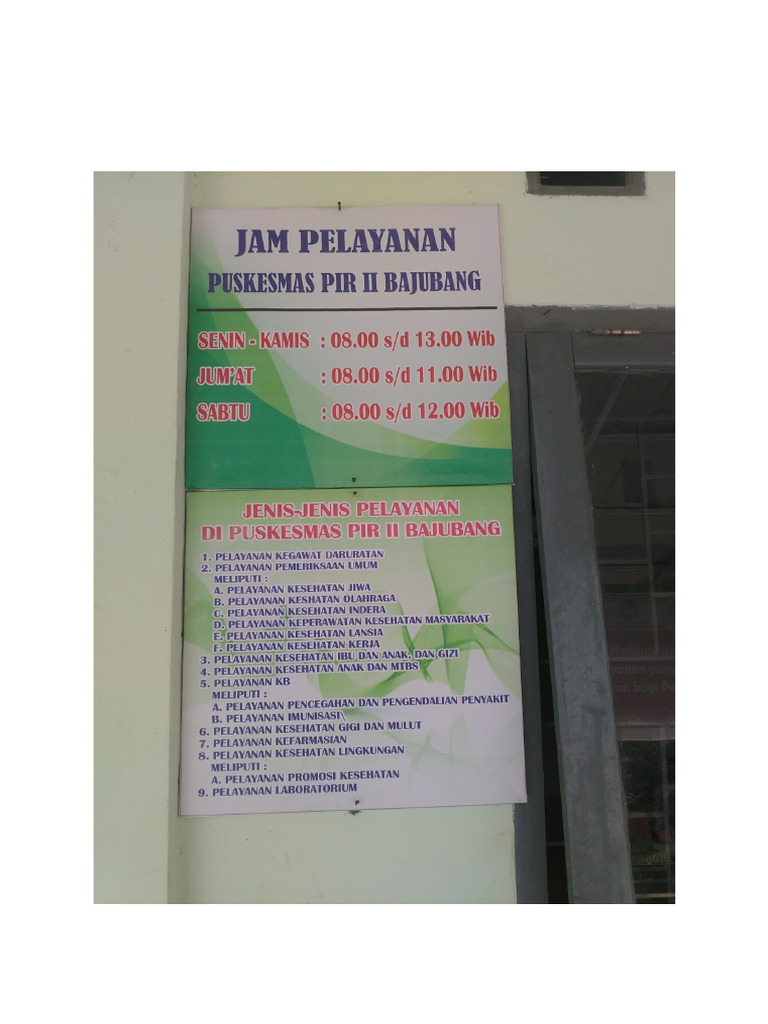 Jadwal Pelayanan | PDF