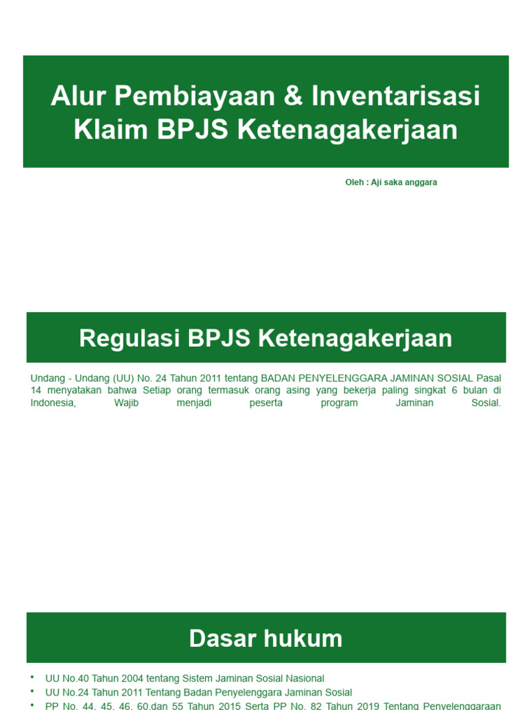 Alur Pembiayaan & Inventarisasi Klaim Bpjs Tenaga Kerja | PDF