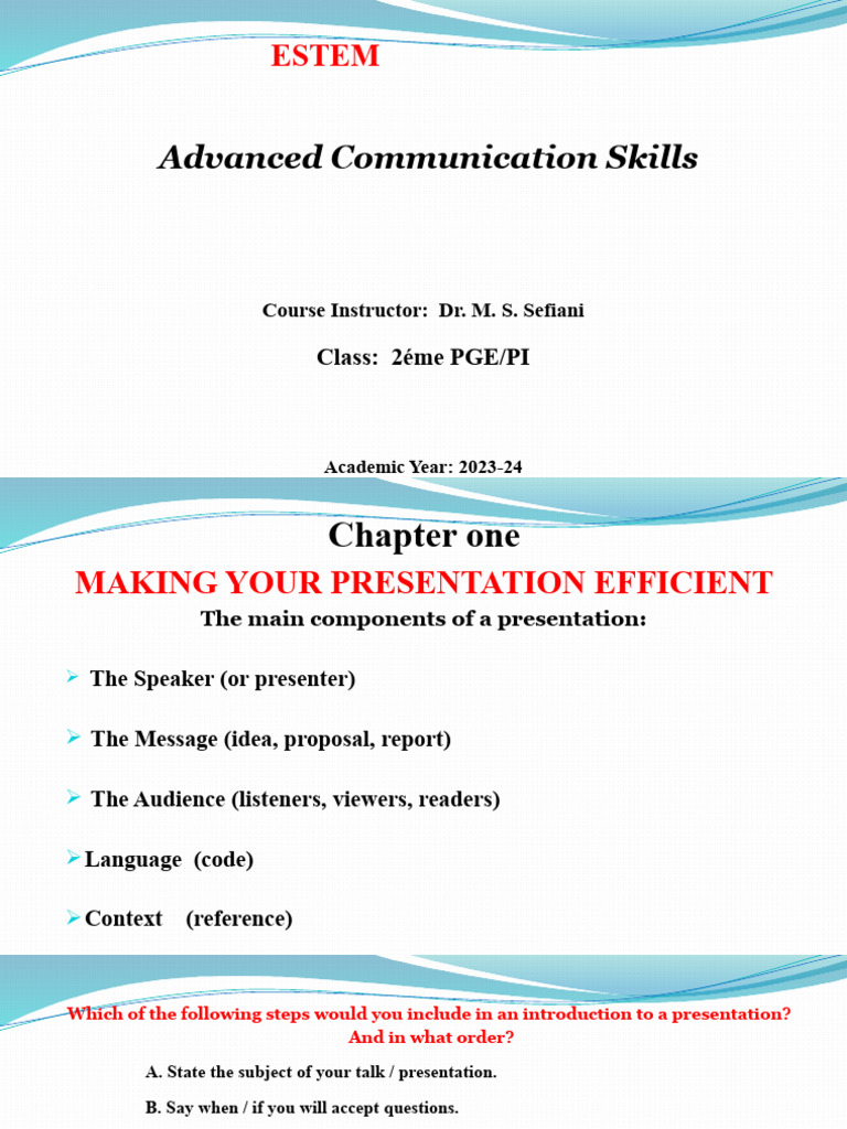 Adv Communication Skills | Download Free PDF | Communication | Reputation