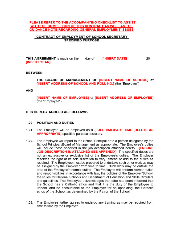 Secretary (Specified Purpose-Contract) | PDF | Employment | Overtime