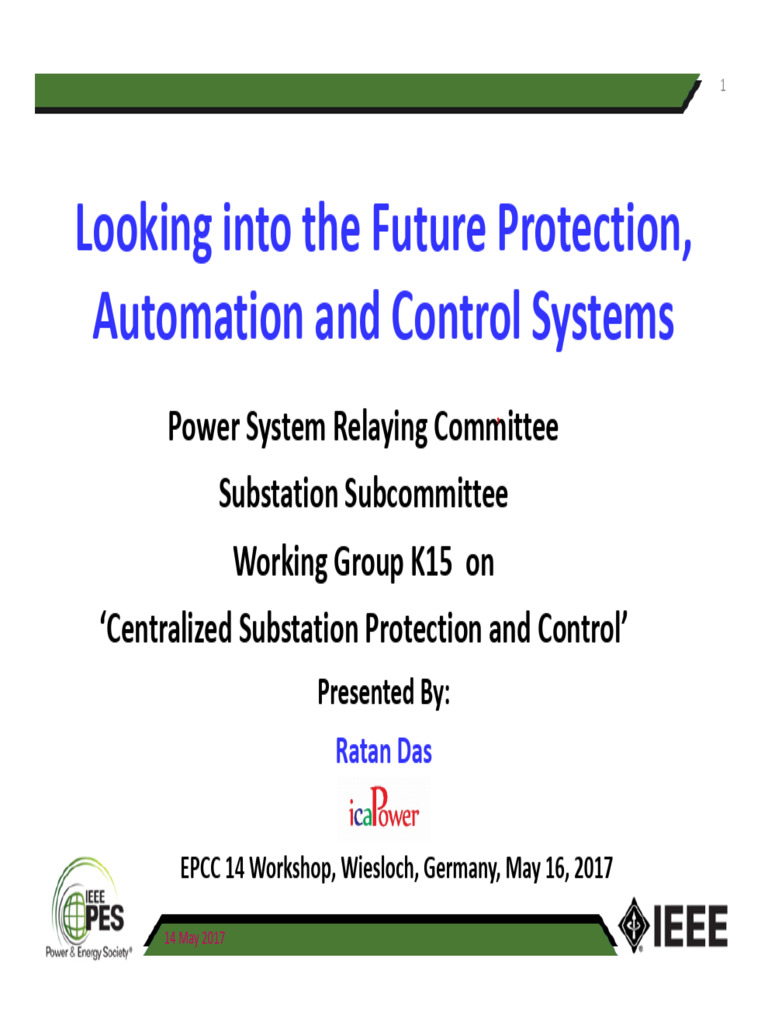 IEEE Centralized Substation Protection & Control | PDF | Electrical ...