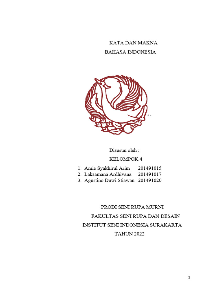 Makalah Kata Dan Makna Kelompok 4 | PDF | Seni & Disiplin Bahasa