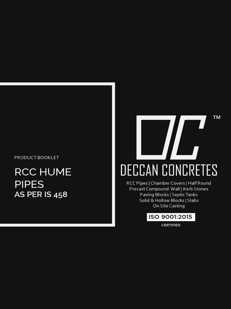 RCC Hume Pipe | PDF | Home & Garden | Computers