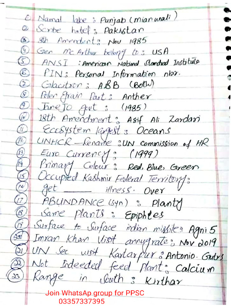 Yesterday PPSC Paper Complete Solved | PDF