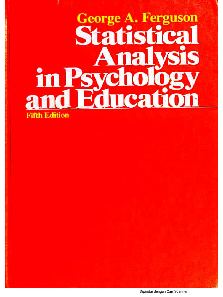 Statistical Analysis In Psychology And Education Pdf 8159