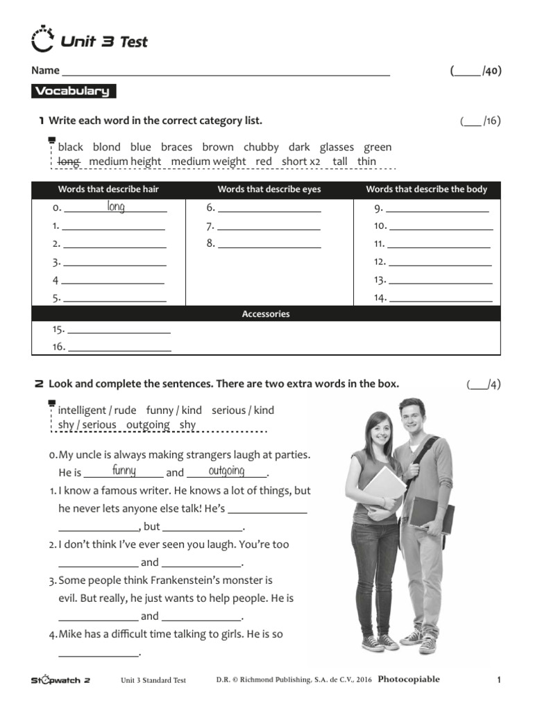 Stopwatch 2 Standard Test U3 Pdf