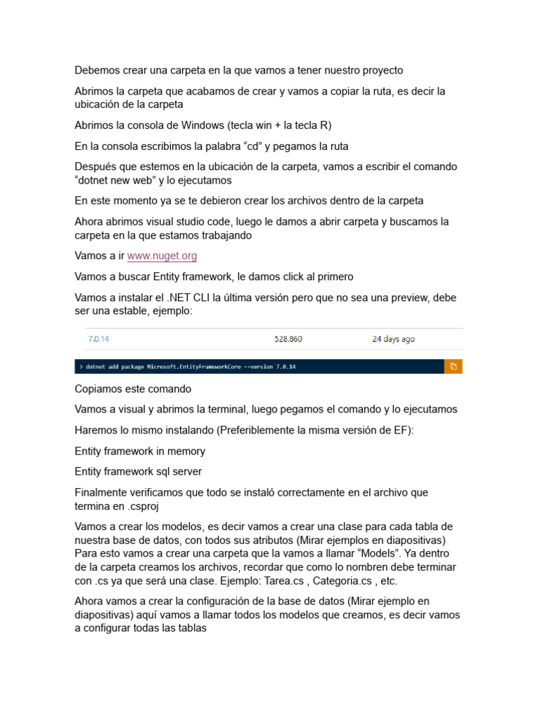 Paso A Paso Entity Framework | PDF