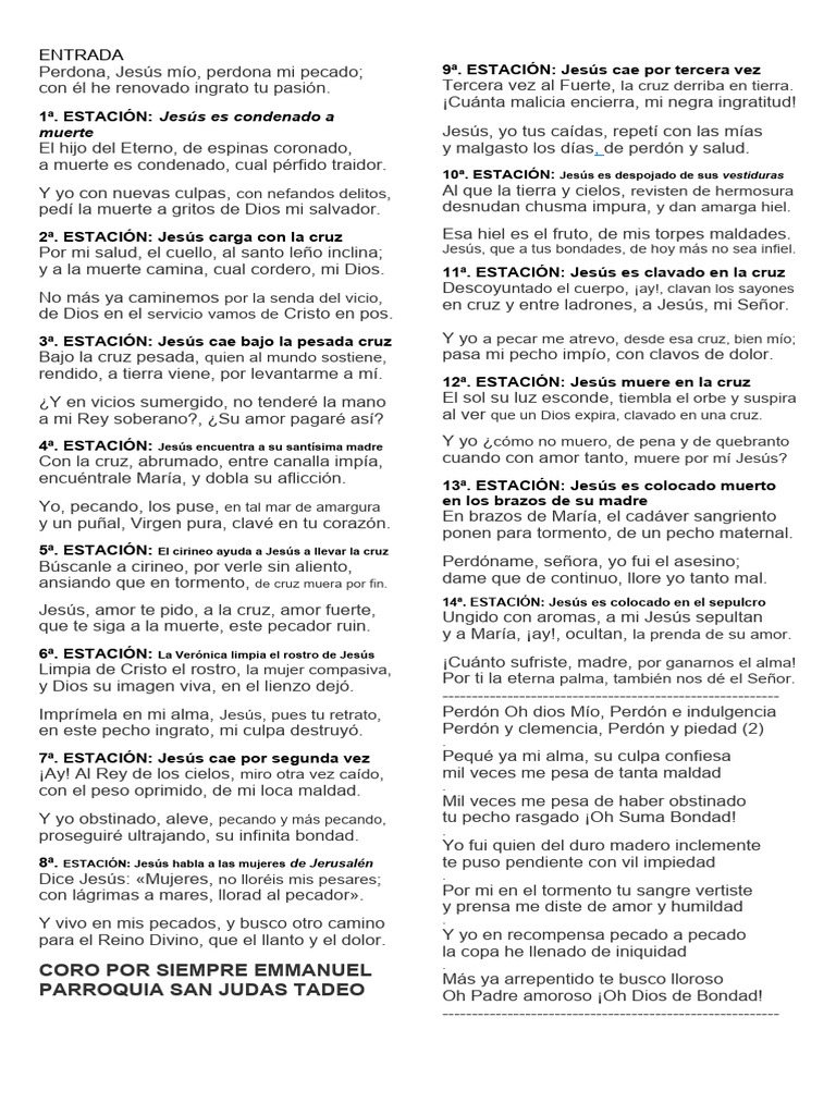 esquema via crucis | PDF | Pecado | Jesús