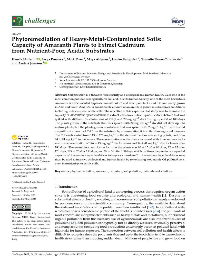 7phytoremediation of Heavy-Meta | PDF | Soil | Environmental Remediation
