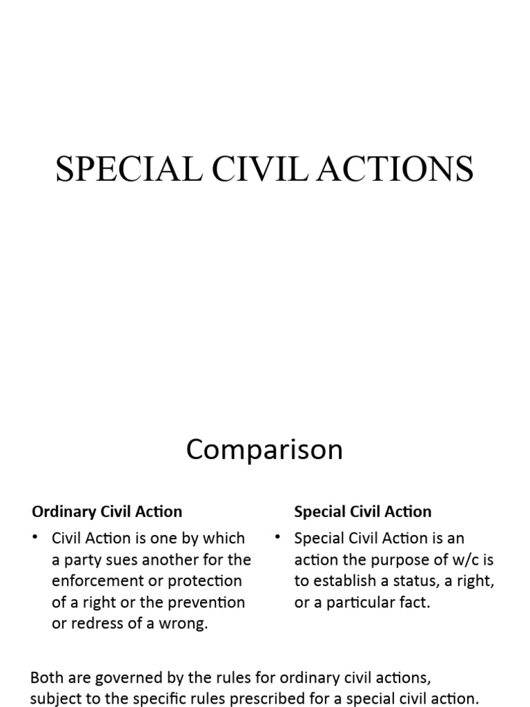 Special Civil Actions | PDF | Mandamus | Certiorari