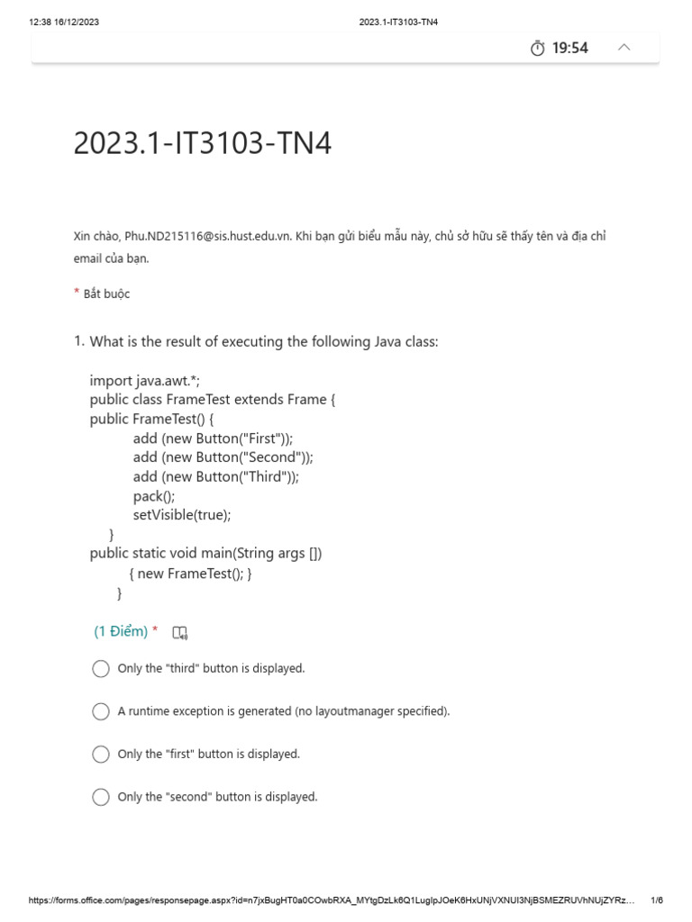 2023.1-IT3103-TN4 | PDF | Object Oriented Programming | Computing Platforms