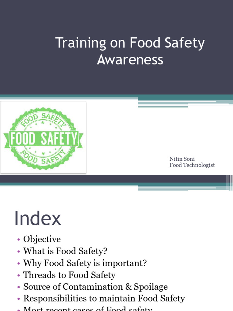Training On Food Safety - Awareness | PDF | Food Safety | Safety