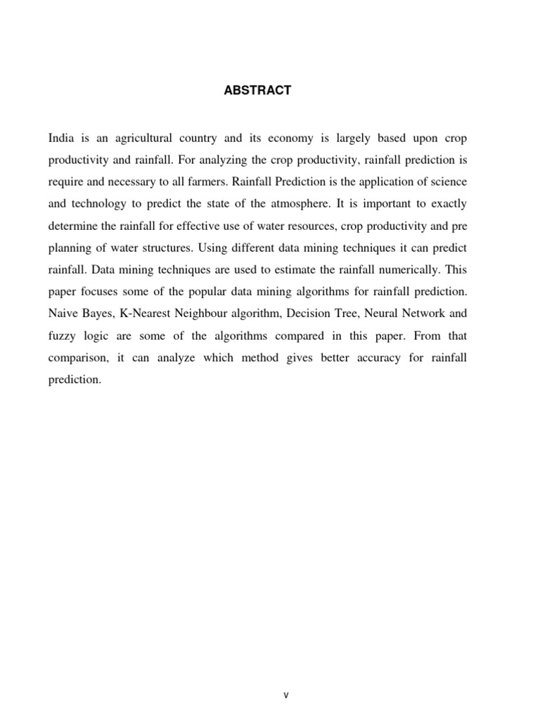 Rainfall Prediction Using Machine Learning Techniques | PDF | Python ...
