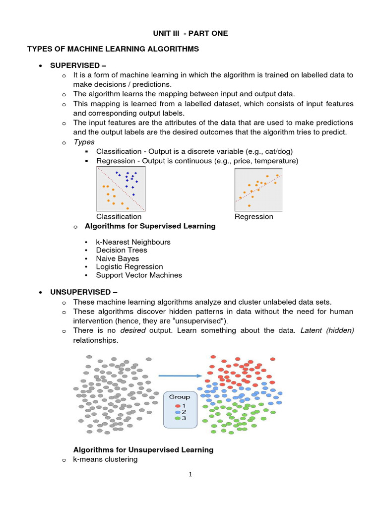 Types of Machine Learning Algorithms | PDF | Coefficient Of Determination | Errors And Residuals