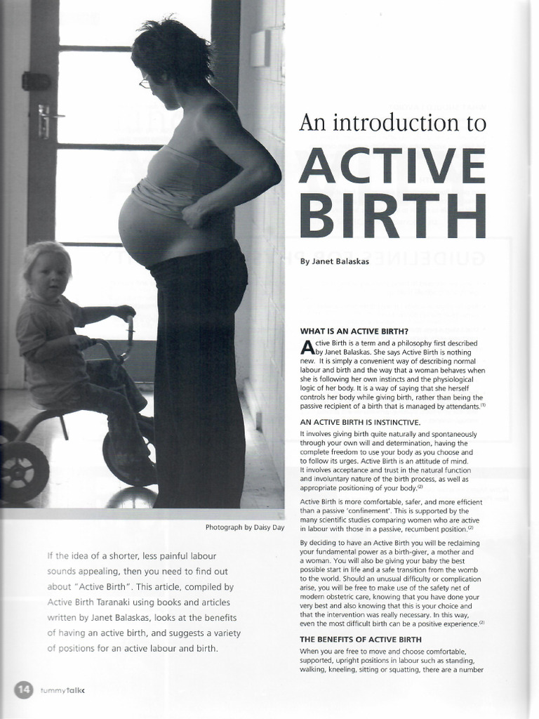 Active Birth-Article by Janet Balaskas | PDF