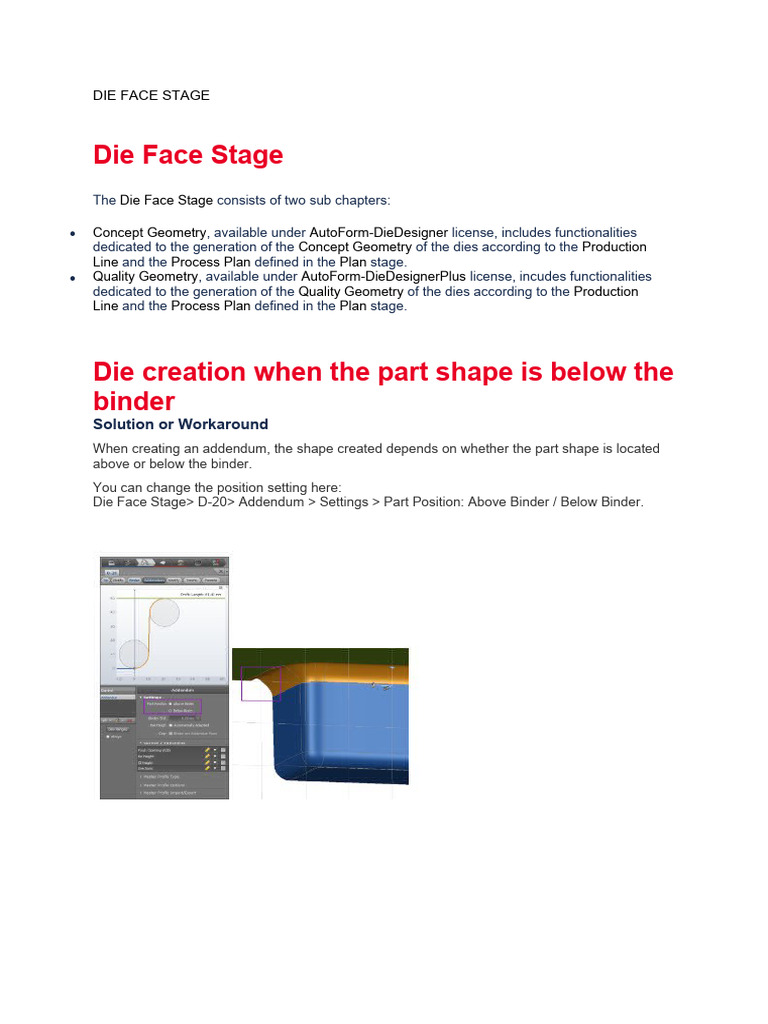 Die Face Stage | PDF | Geometry | Shape