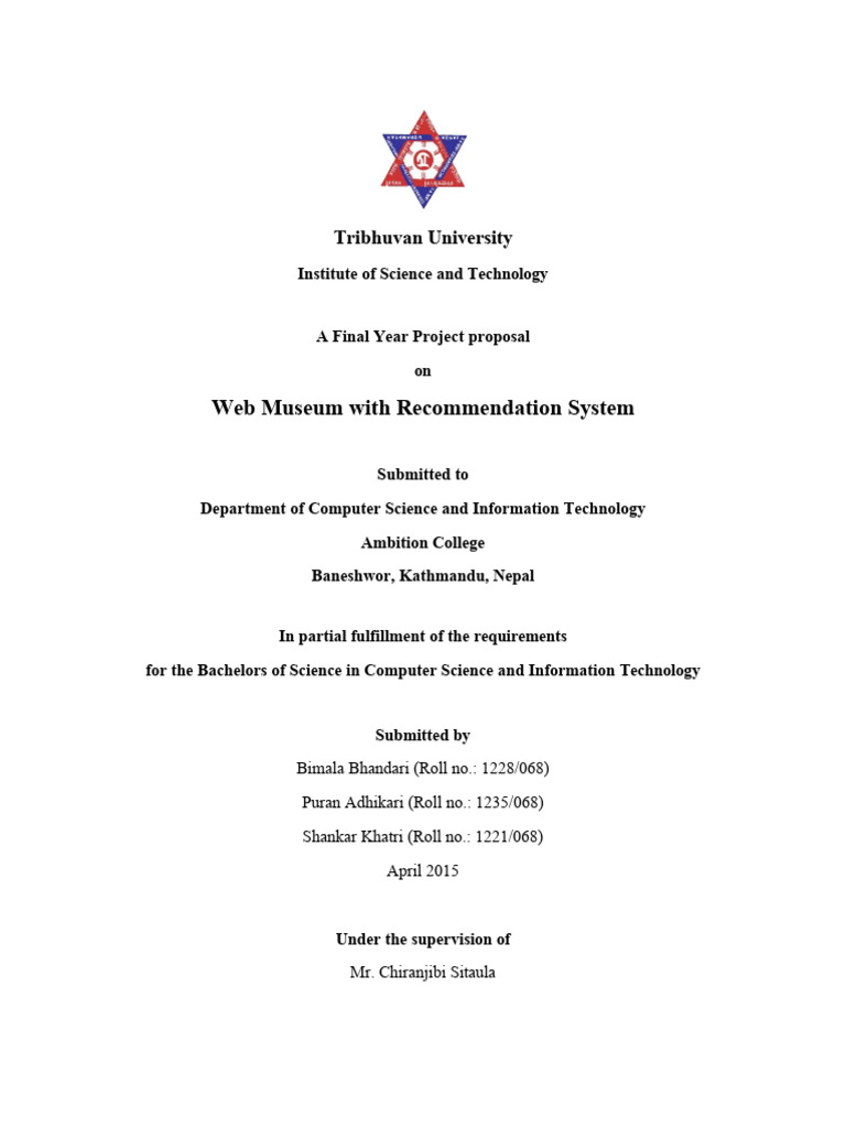 Sample Final Proposal | PDF | Computer Science | Computing