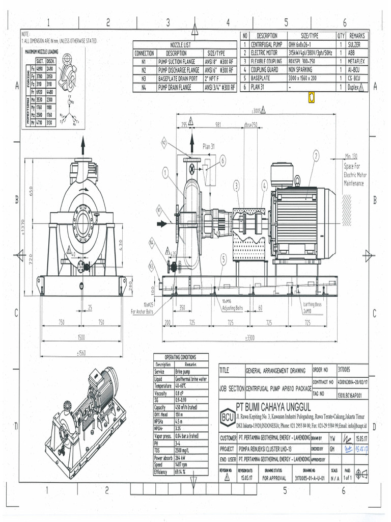 Pump Ga Drawing | PDF