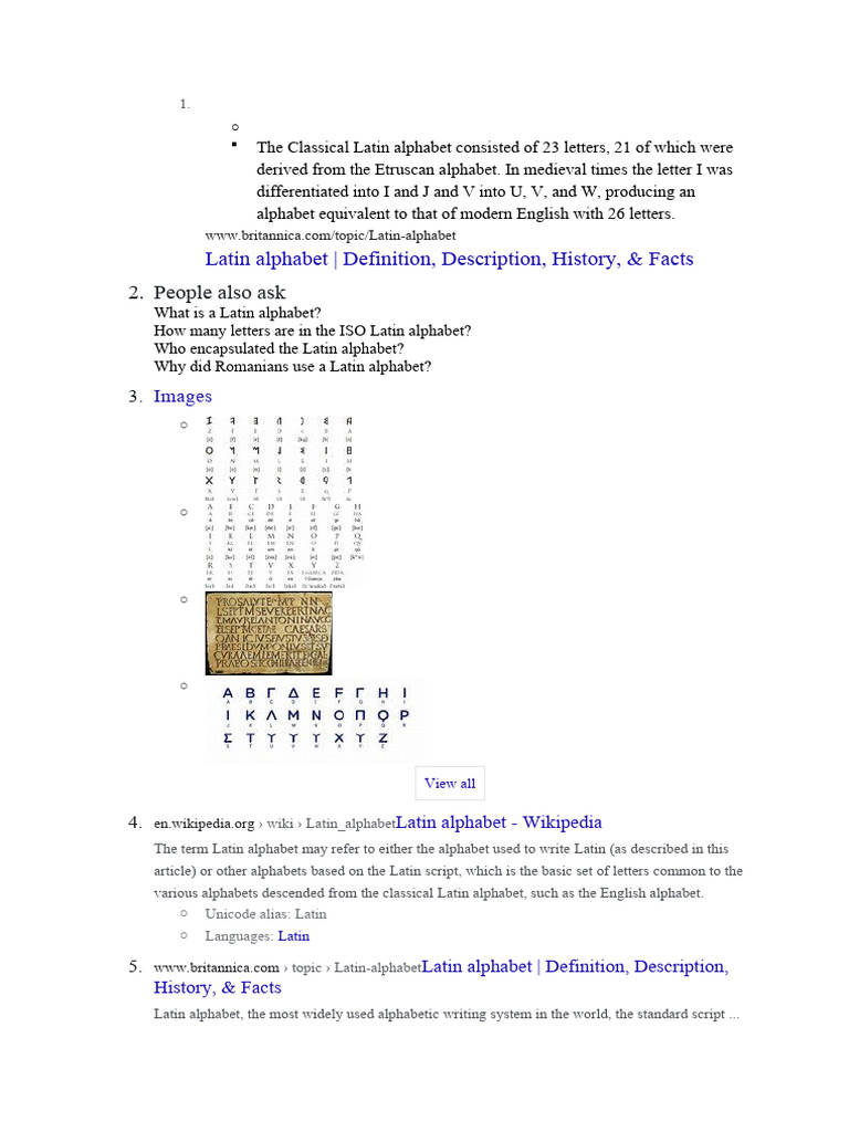 The Classical Latin Alphabet Consisted of | PDF | Latin Script | Alphabet