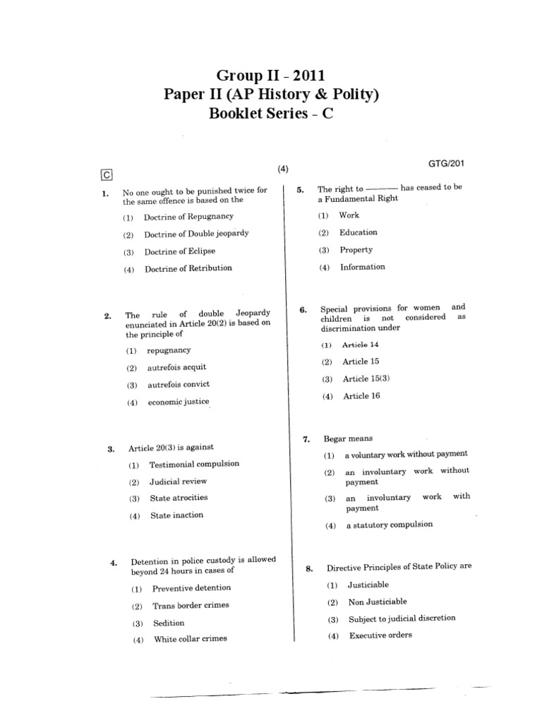 Appsc Group 2 Paper 2 Oct 2011 | PDF | Science & Mathematics ...