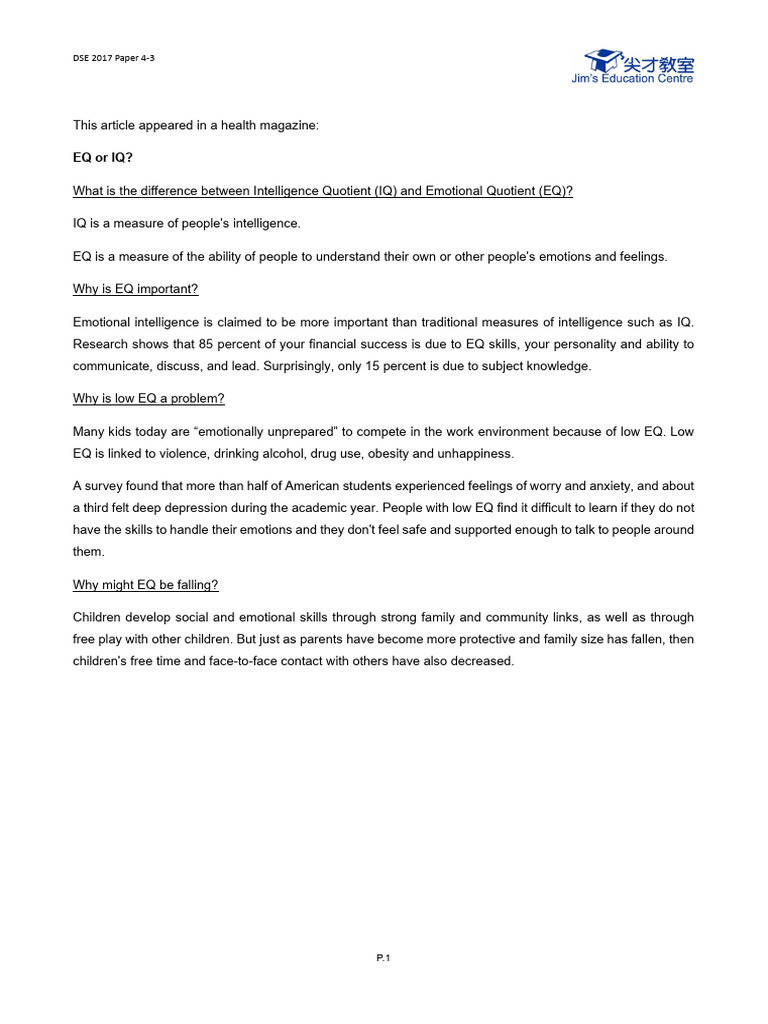 2017 DSE Eng Paper 4-3 - LN | PDF | Social Science