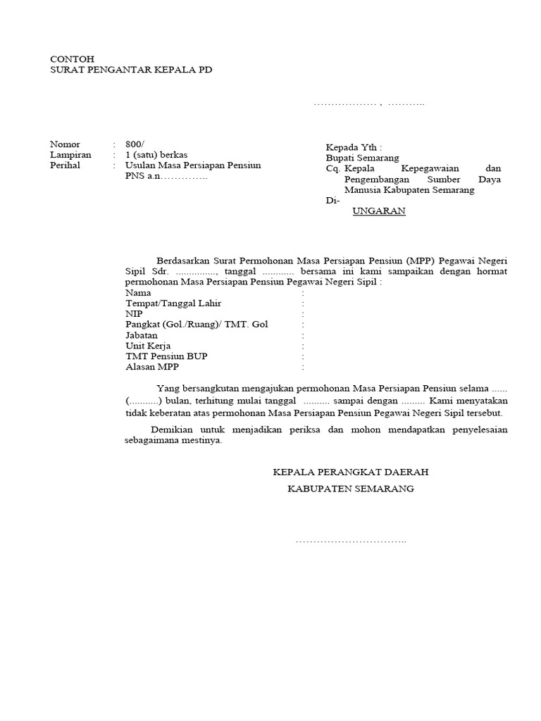 04 Format Surat Usulan MPP | PDF