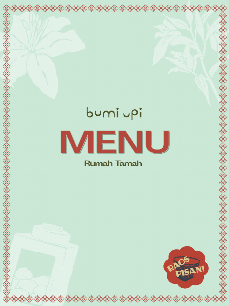 Menu Bumi Upi | PDF