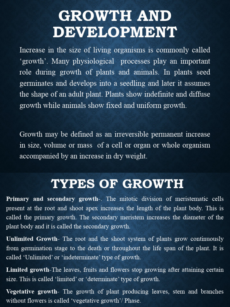 Growth and Development | PDF | Plant Hormone | Cell Growth