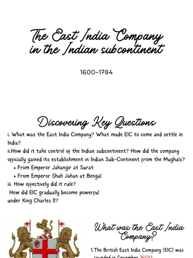 The Growth and Impact of The East India Company On The Indian ...