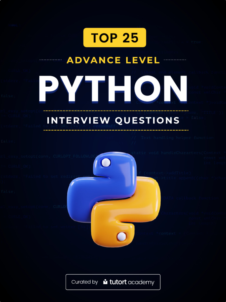 Top 25 Python Interview Questions | PDF | Thread (Computing) | Method (Computer Programming)