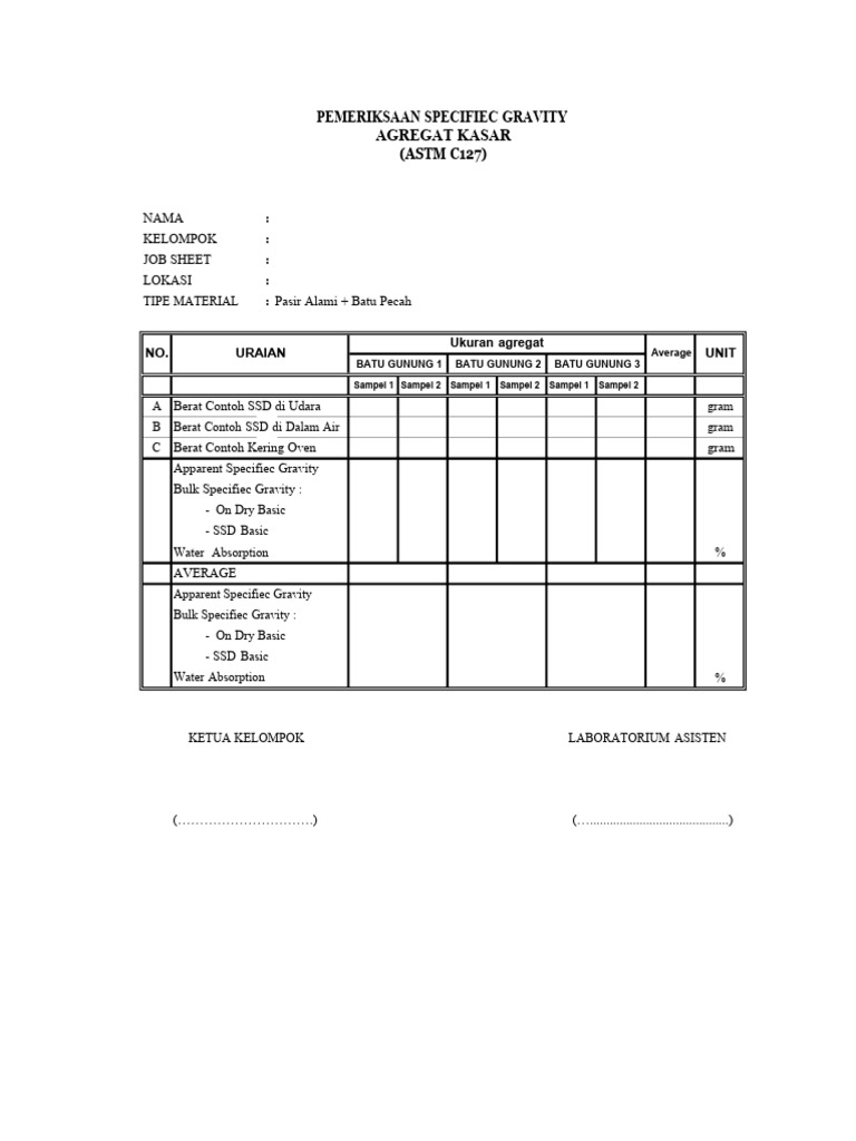 TABEL DATA PENGUJIAN MATERIAL BETON FIX (2) FIX | PDF