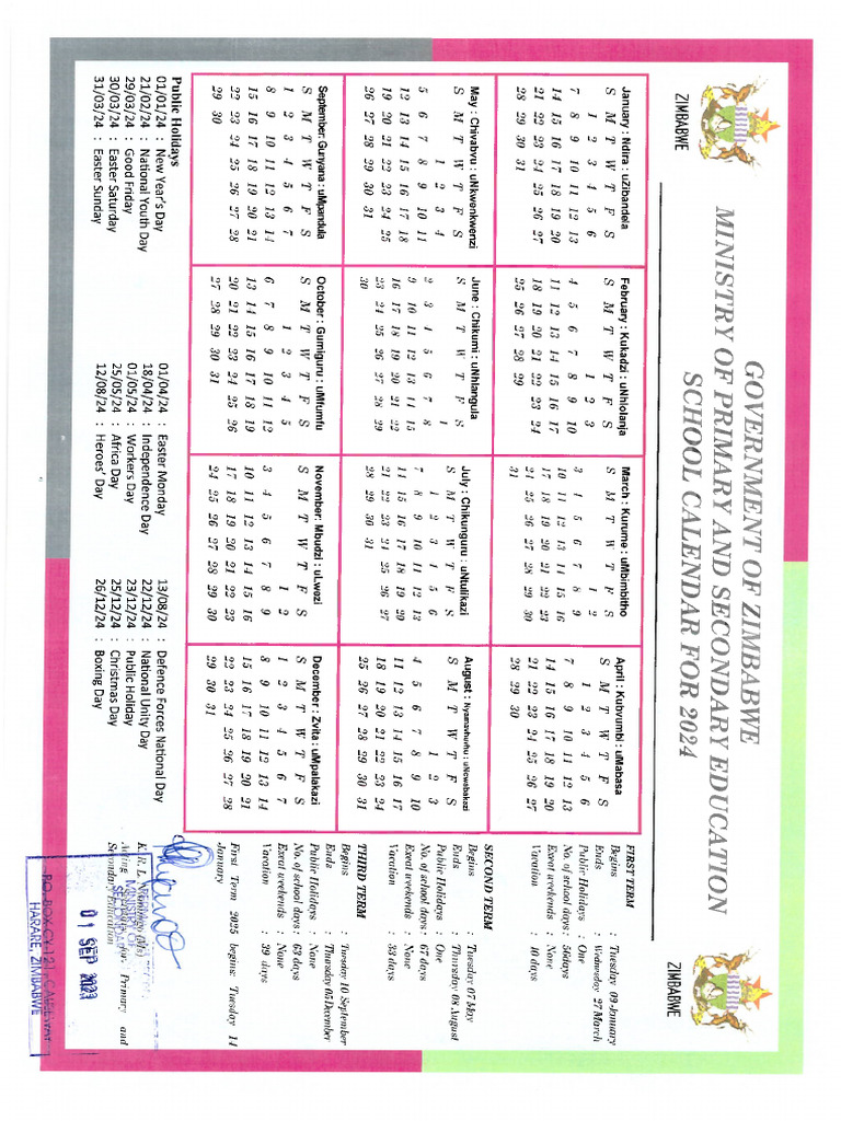 calendar 2024 | PDF