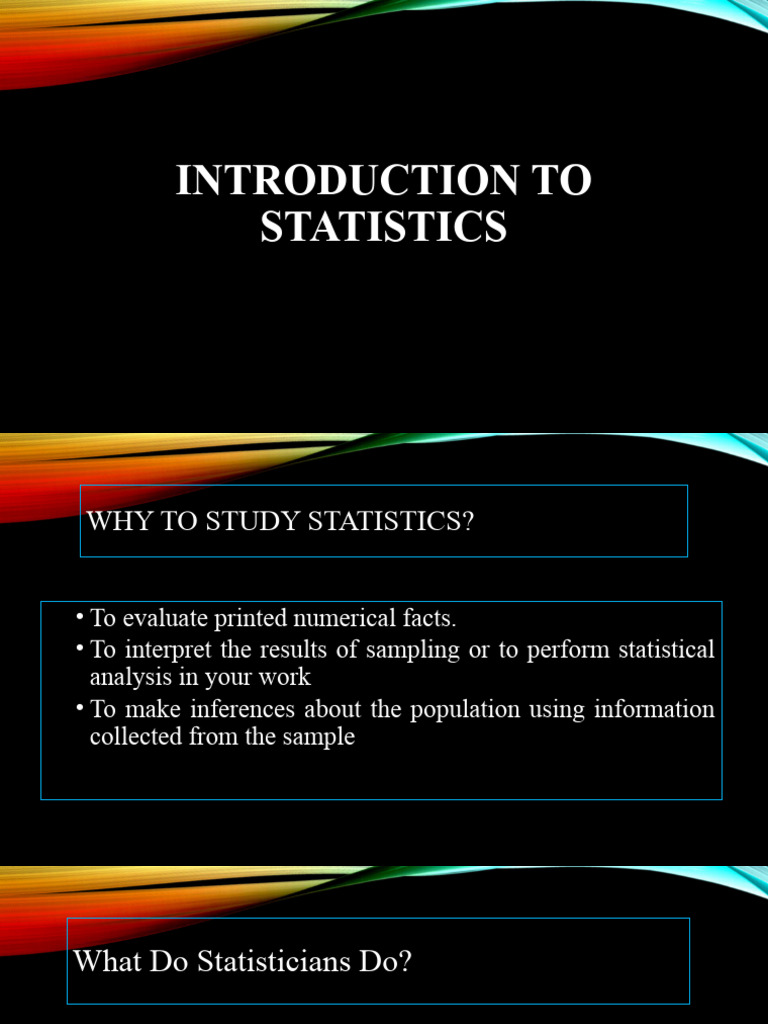 Introduction to Statistics Basics | PDF | Sampling (Statistics ...