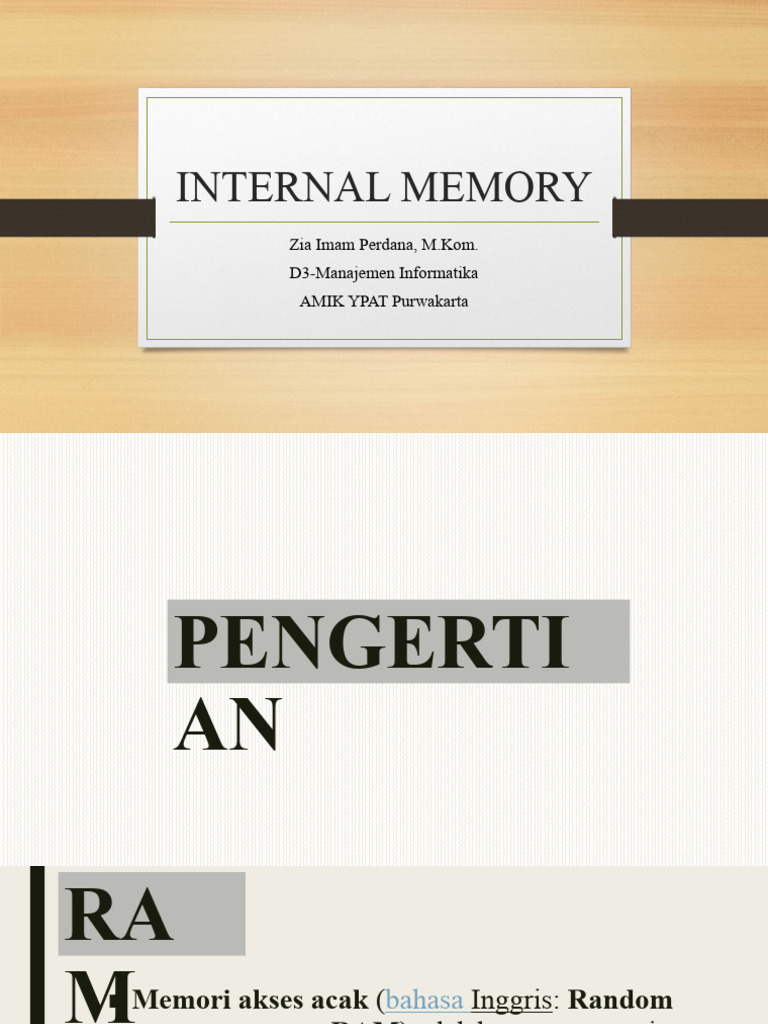Powerpoint Memory Organisasi Komputer | PDF