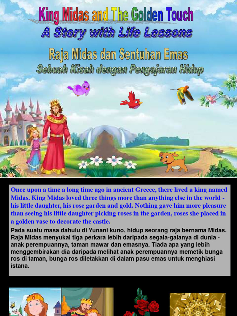 Kingmidasandthegoldentouch-Astorywithlifelessonsenglishmalay ...
