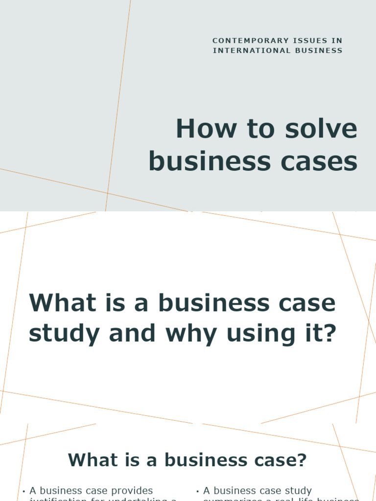 Solving Business Case Studies Guide | PDF | Strategic Management | Swot ...