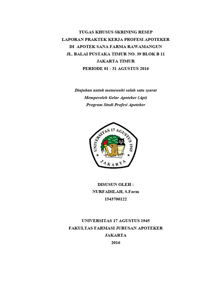 Skrining Resep Dila Fix | PDF