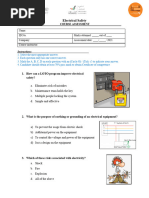 Electrical Safety Quiz for Employees | PDF