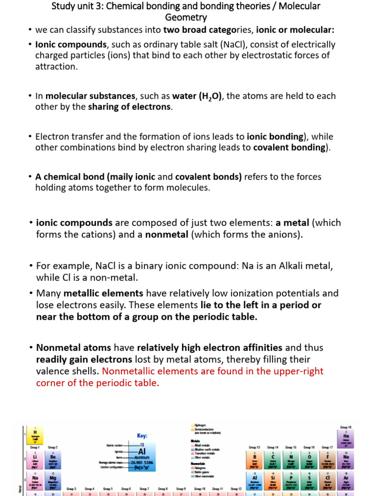 3. Chemical bonding and bonding theories | PDF | Ion | Chemical Bond