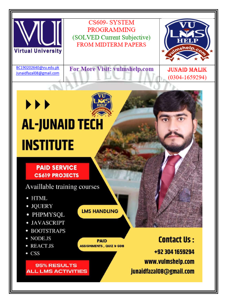 CS609 CURRENT MIDTERM SOLVED SUBJECTIVE by JUNAID-1 | PDF | Windows Registry | Parameter ...