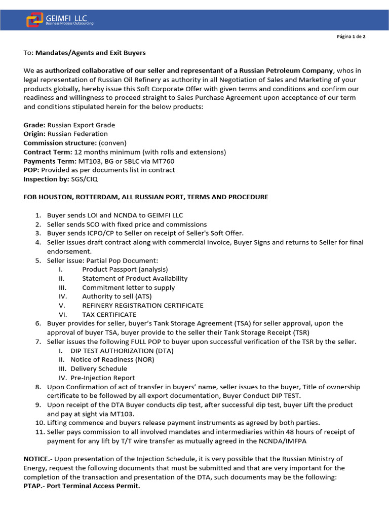 TAP - FOB-SCO Example | PDF | Sales | Procurement