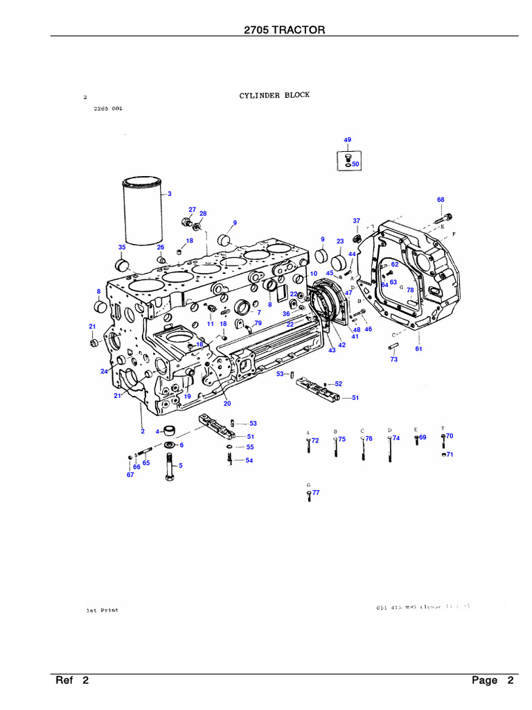 Massey Ferguson 2705 TRACTOR Service Parts Catalogue Manual (Part ...