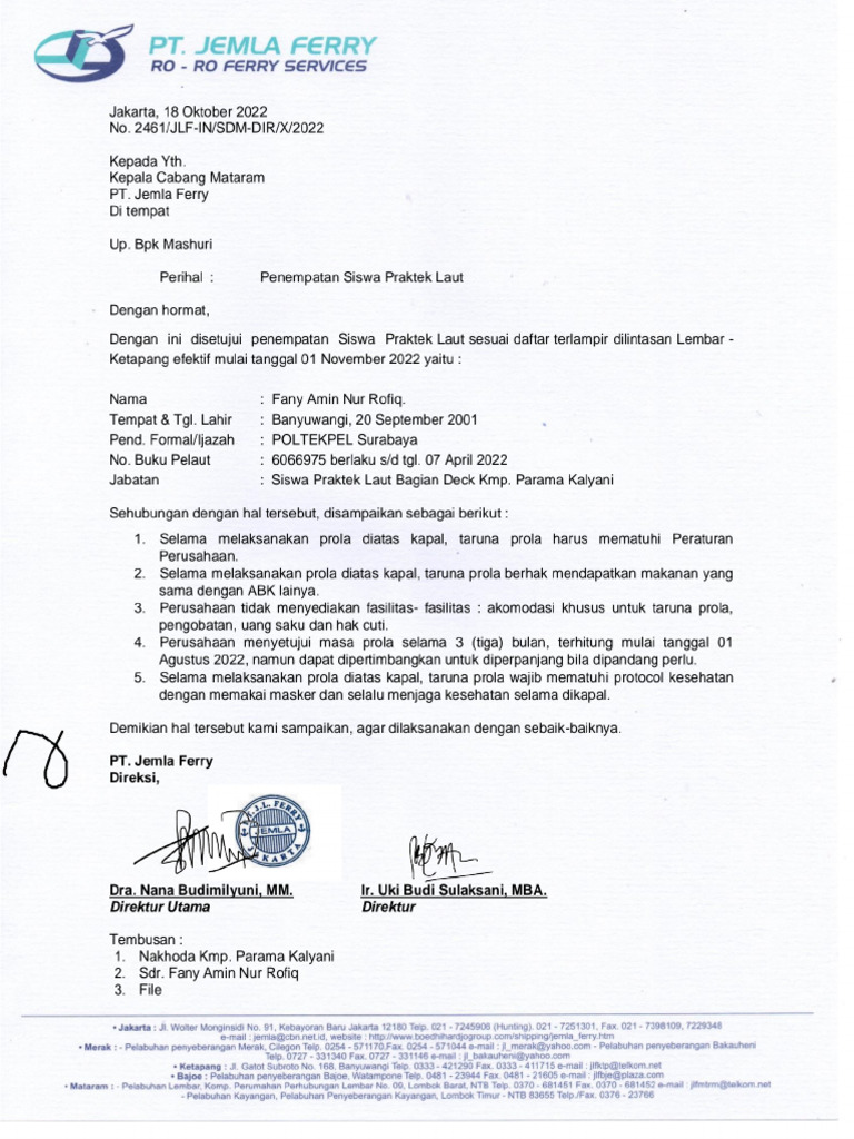 2461-SK TARUNA PROLA CAB. Mataram-1 | PDF