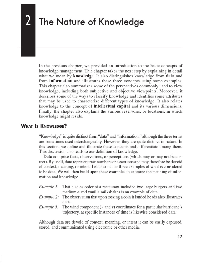 The Nature of Knowledge | PDF | Information | Knowledge