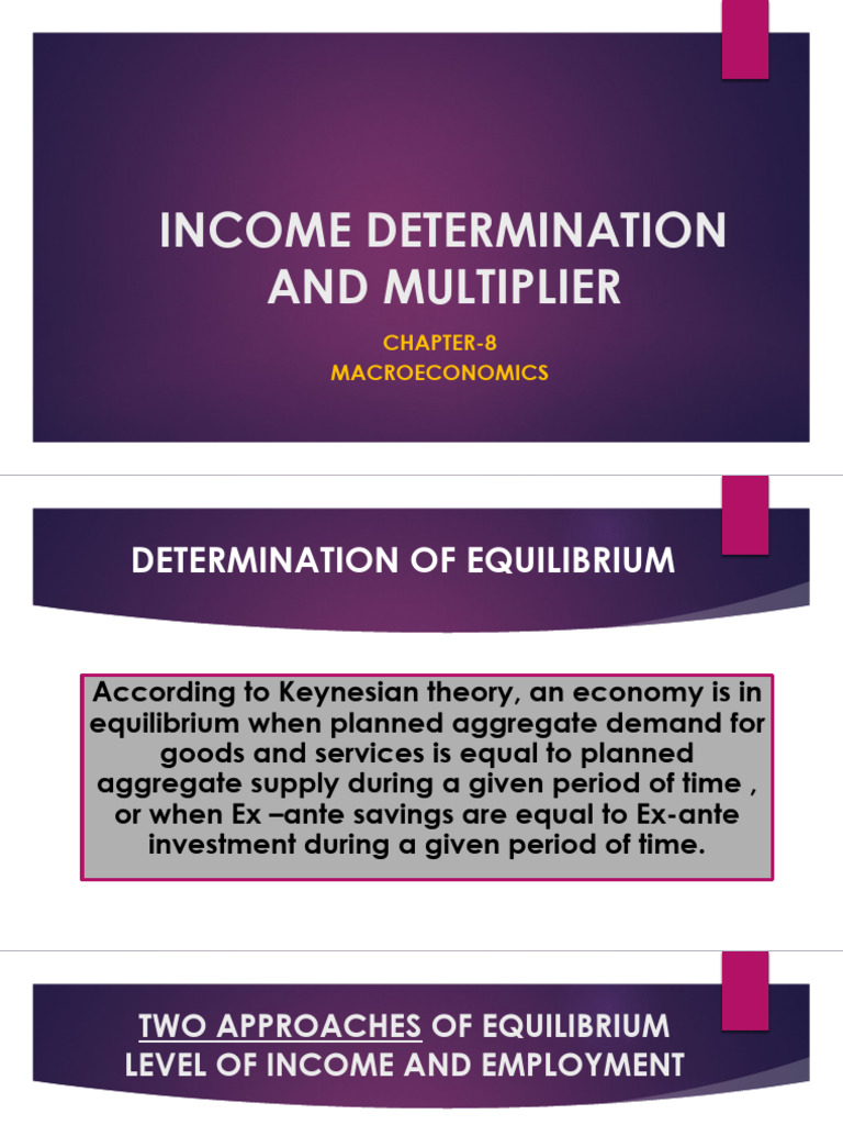CH 8 Income Determination & Multiplier | PDF | Economic Equilibrium ...