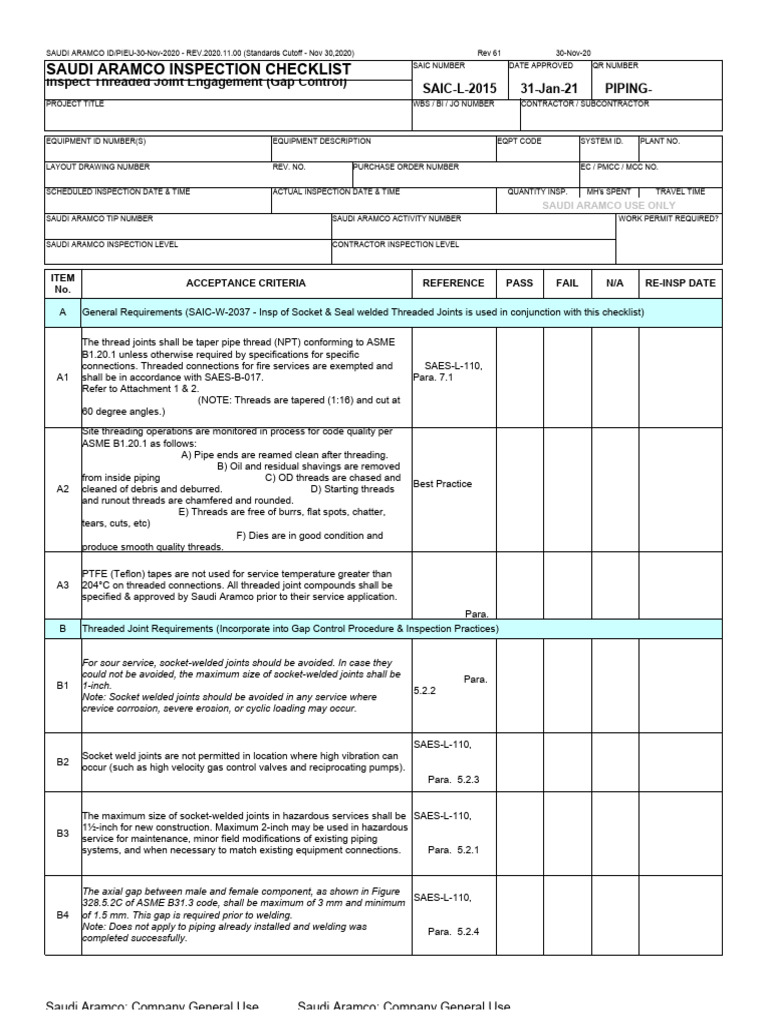 Saic L 2015 | PDF | Pipe (Fluid Conveyance) | Chemistry
