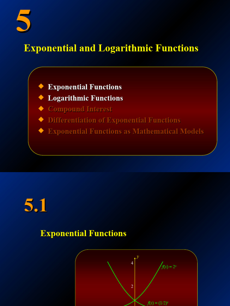 11 20231114 - Exponential and Logarithmic Functions | PDF | Function (Mathematics) | Exponentiation