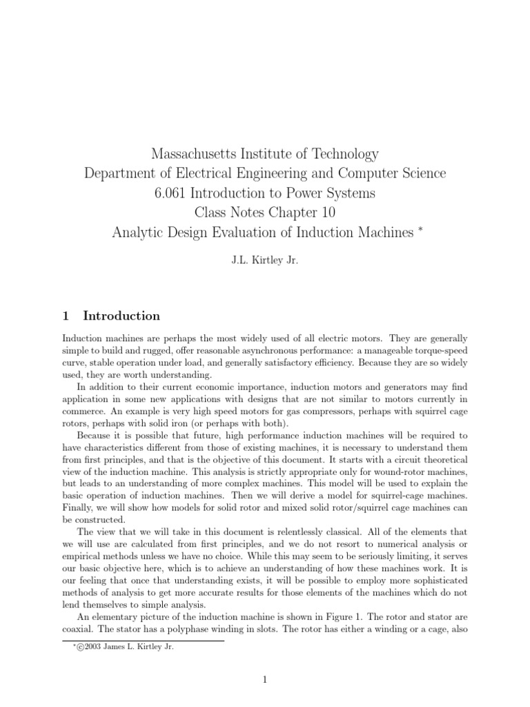 Analytic Design Evaluation of Induction Machines | PDF | Electric Motor ... Analytic Design Evaluation of Induction Machines | PDF | Electric Motor ...