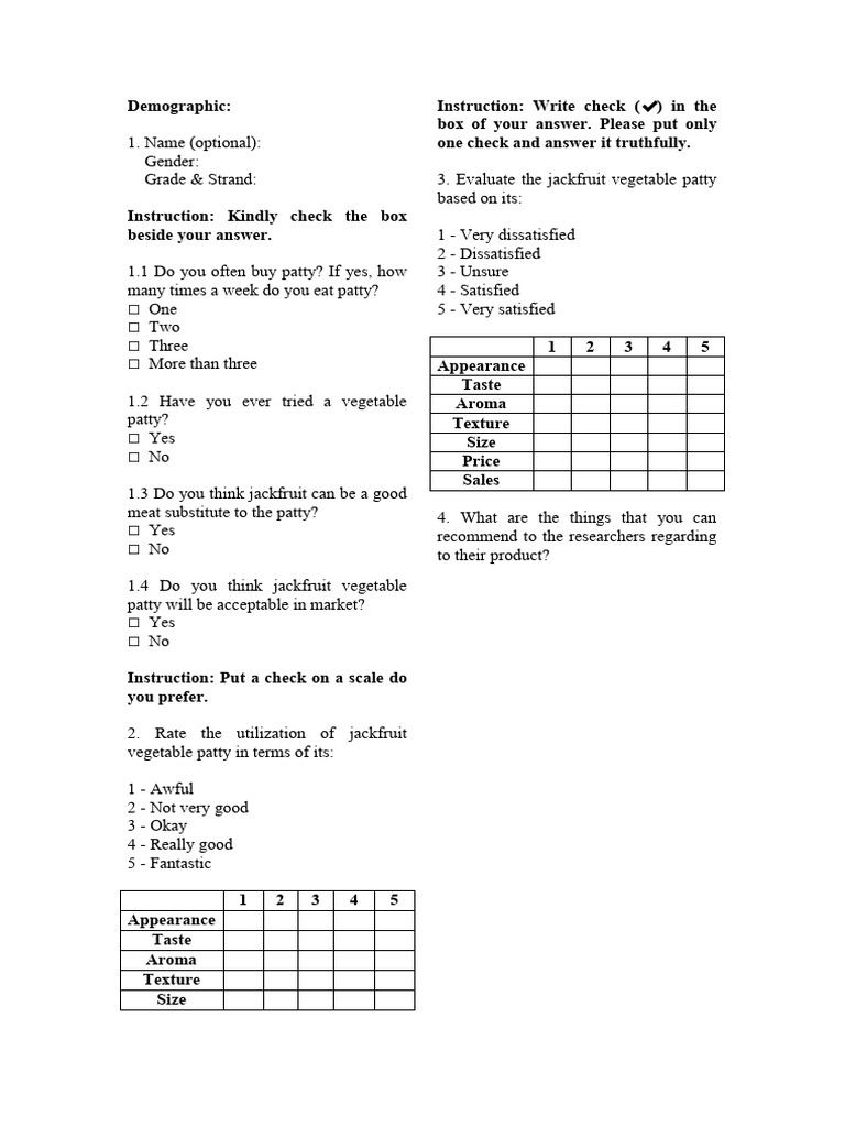 QUESTIONNAIRE (1) | PDF