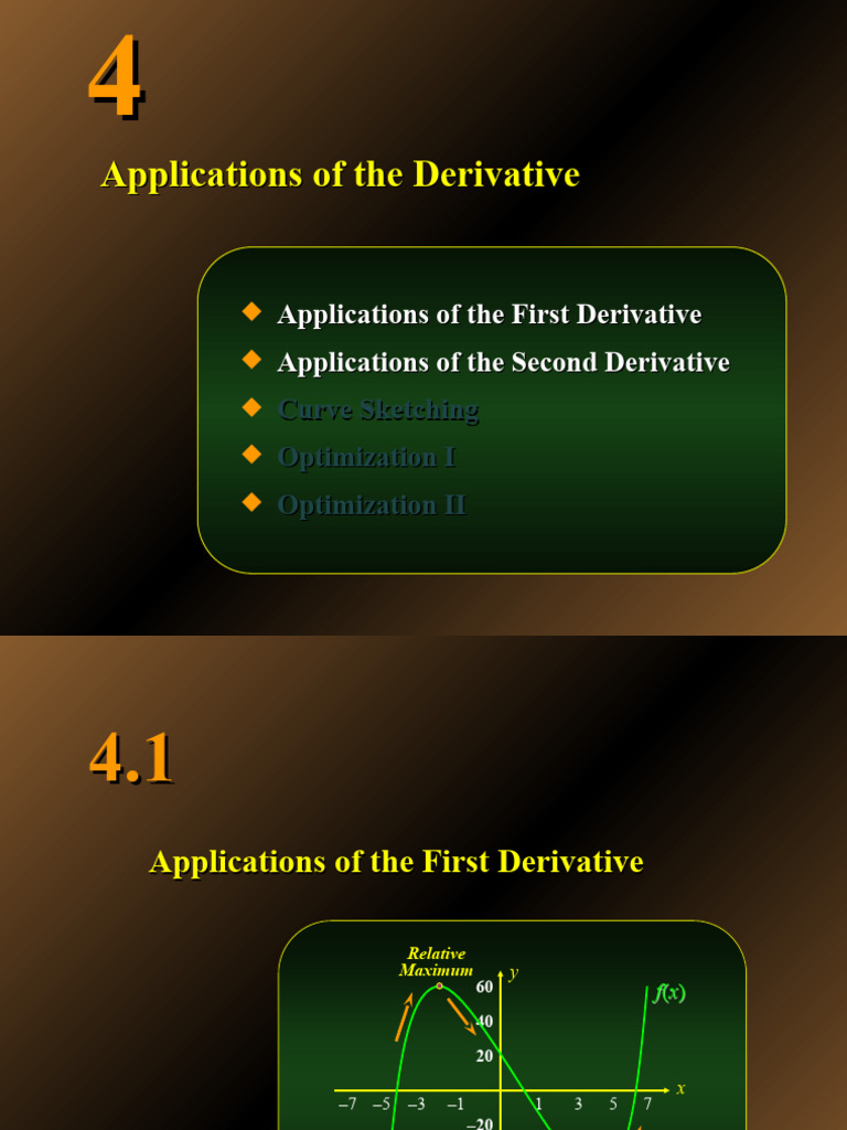 Derivative Applications and Function Behavior | PDF